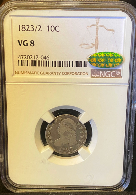 1823/2 NGC VG8 Large E CAC - Scarsdale Coin