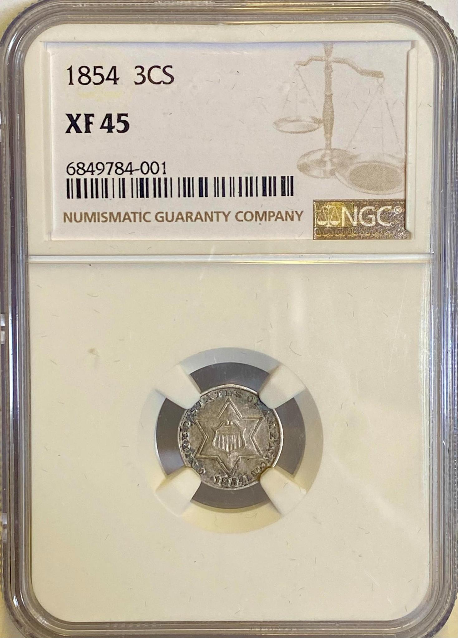 1854 NGC XF45 - Scarsdale Coin