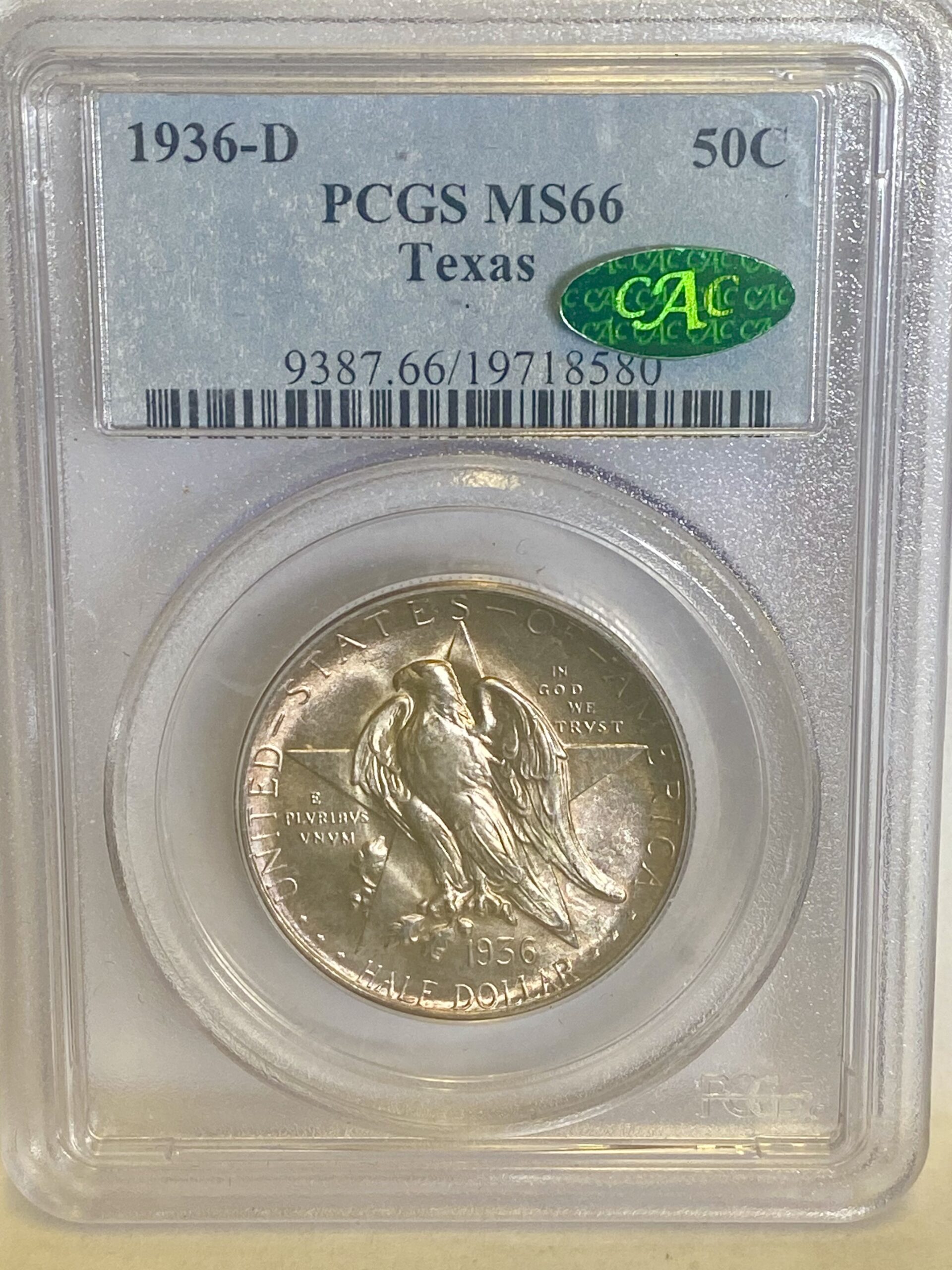 Texas 1936-D PCGS MS66 CAC - Scarsdale Coin