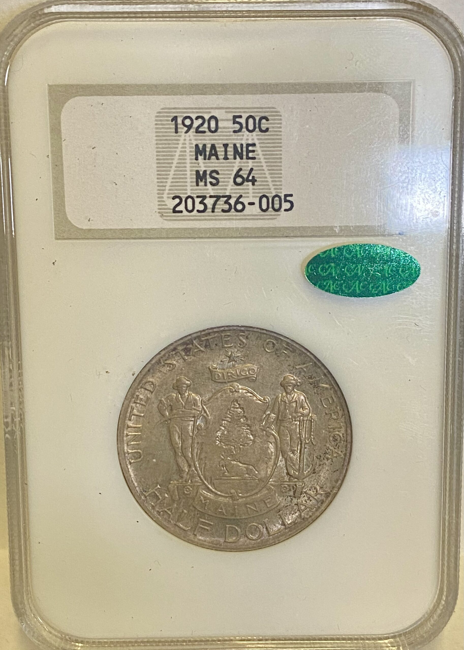 Maine 1920 NGC MS64 CAC - Scarsdale Coin
