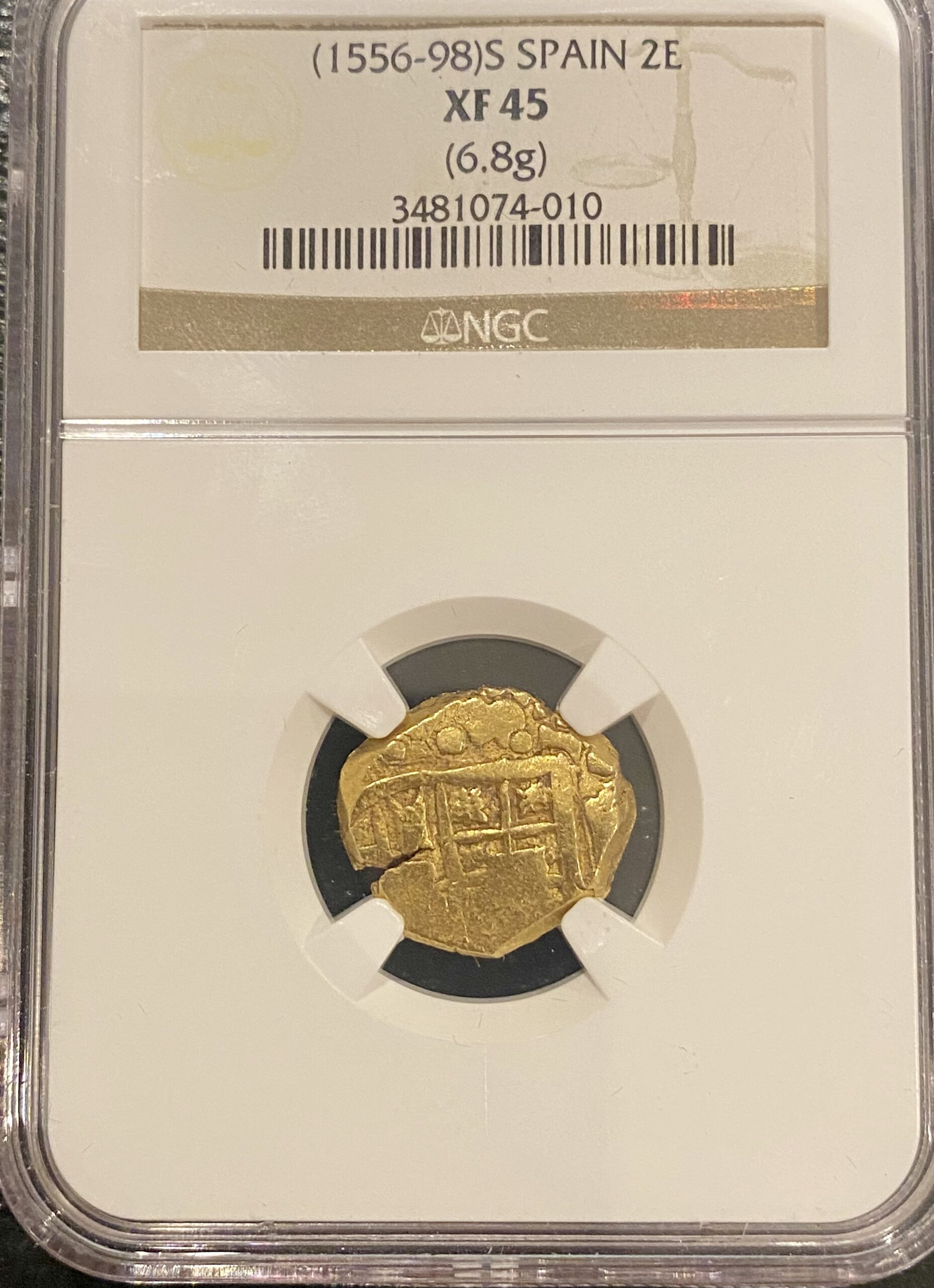 1556-98 S SPAIN 2E NGC XF45 - Scarsdale Coin