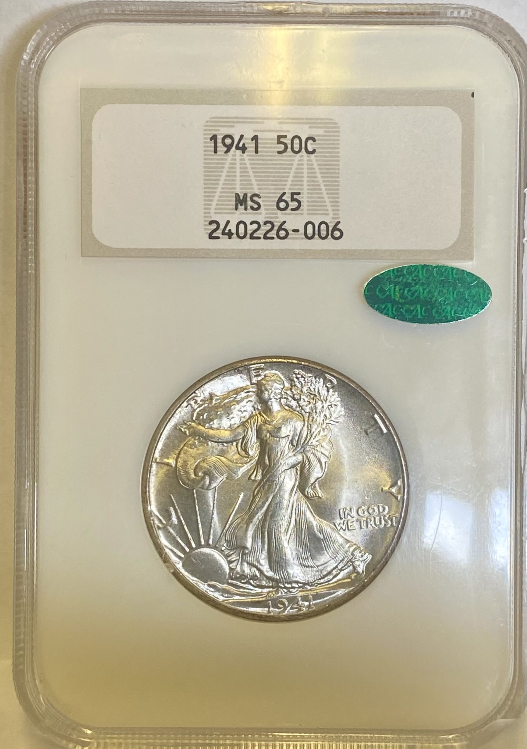1941 NGC 65 CAC - Scarsdale Coin