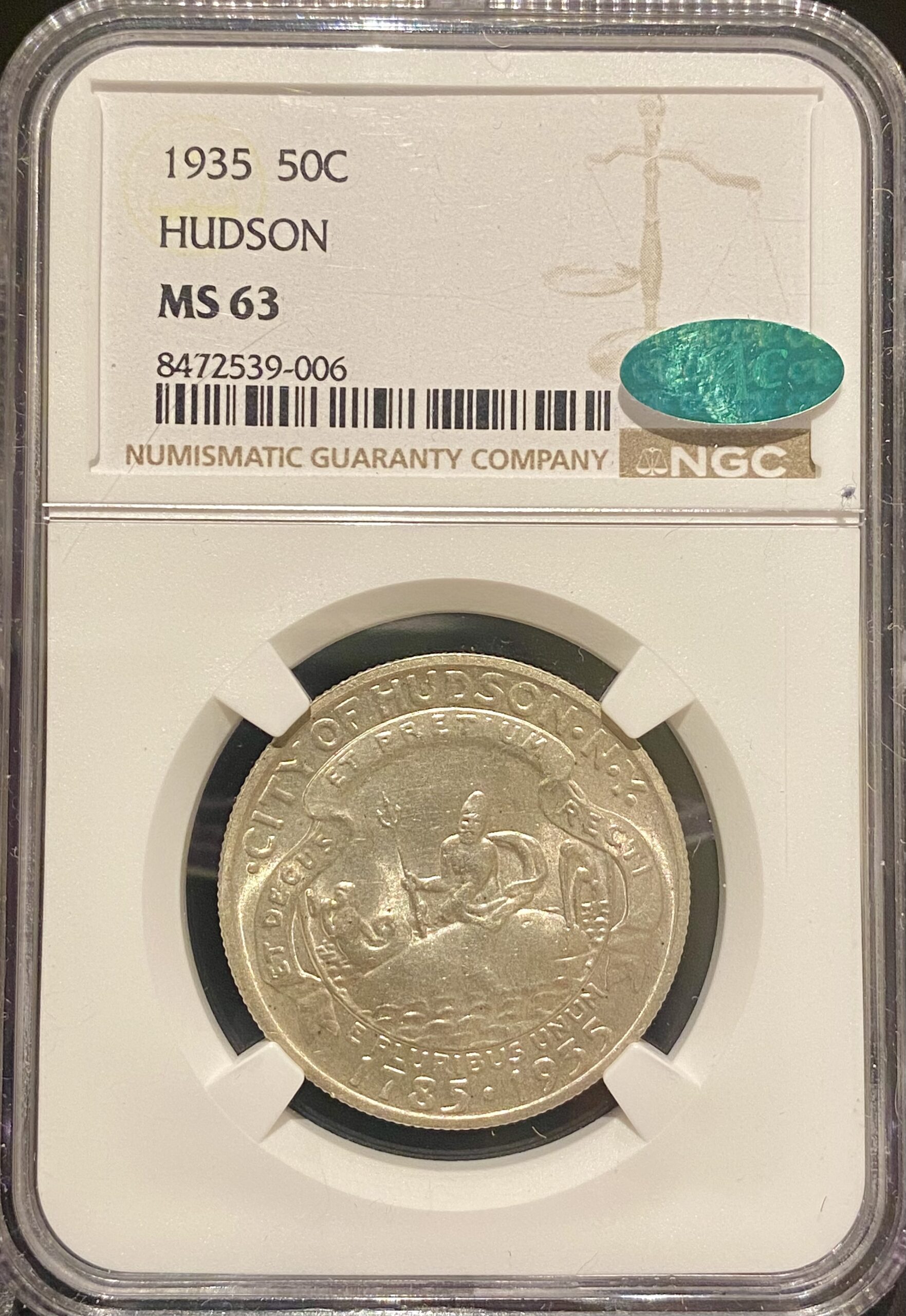 Hudson 1935 NGC MS63 CAC - Scarsdale Coin